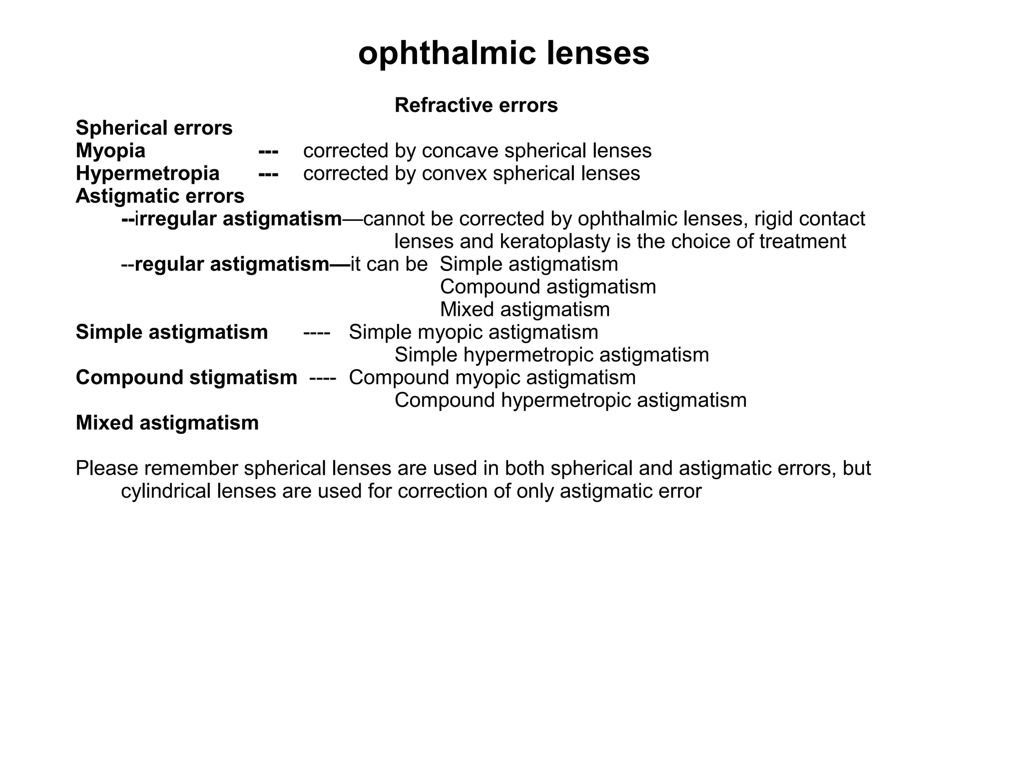 Ophthalmic Lenses | PPT
