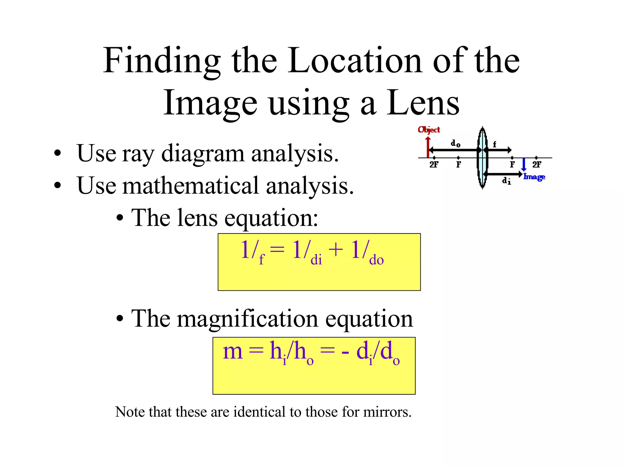 Lenses And Mirrors | PPT