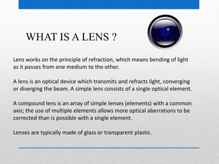 Types of Lenses used in photography | PPTX