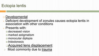 Anatomy and physiology of lens | PPTX