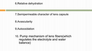 Anatomy and physiology of lens | PPTX