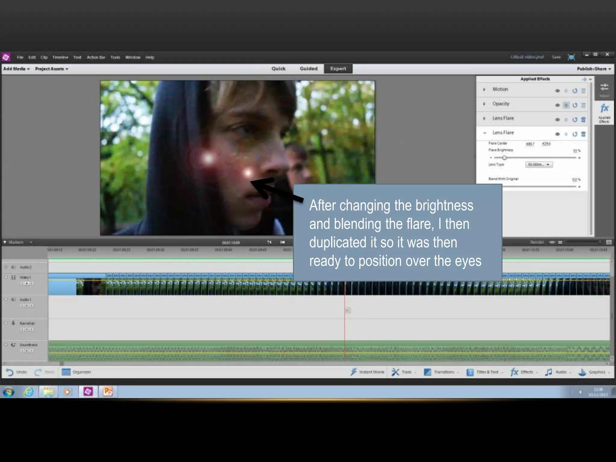 Lens Flare Editing Process | PPTX