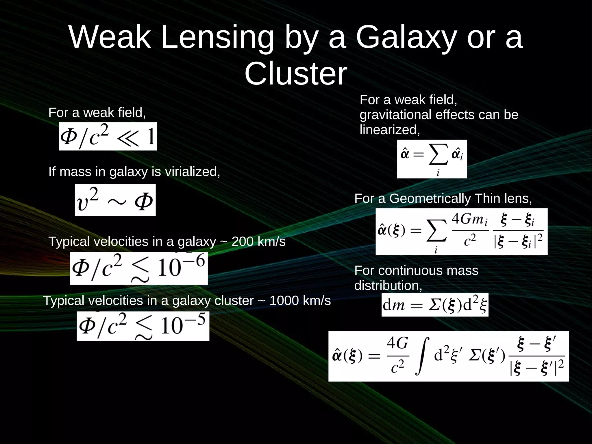 Probing Dark Matter With Weak Lensing And X Rays Ppt