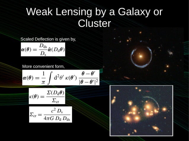 Probing Dark Matter With Weak Lensing And X Rays Ppt