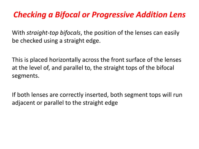 Lens insertion for basic optical dispensing | PPTX