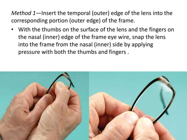 Lens insertion for basic optical dispensing | PPTX