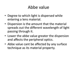 Lens material by rawal singh | PPT