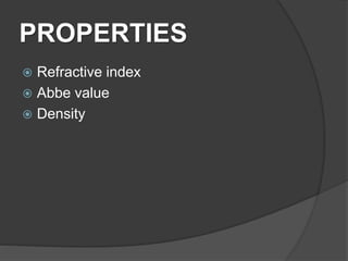 Lens material by zohra | PPT