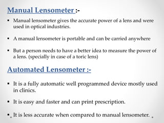 Lensometers | PPTX