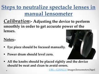 Lensometers | PPTX