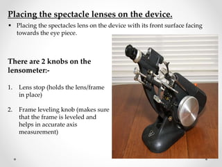 Lensometers | PPTX