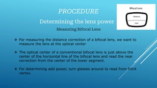 lensometer to find focal power of the lens..pptx