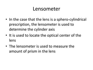 LENSOMETER---7.pptx | Photography | Arts and Crafts