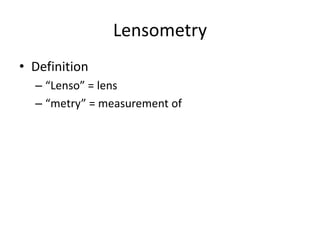 LENSOMETER---7.pptx | Photography | Arts and Crafts