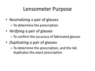 LENSOMETER---7.pptx | Photography | Arts and Crafts