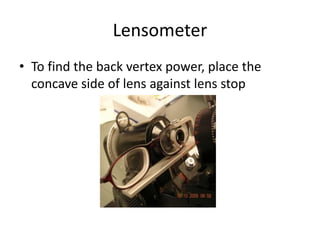 LENSOMETER---7.pptx | Photography | Arts and Crafts