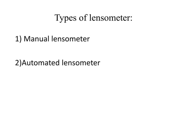 Lensometry. | PPTX