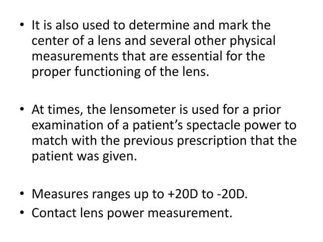 Lensometry. | PPTX