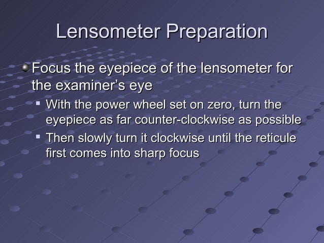 Lens power measurement | PPT | Photography | Arts and Crafts