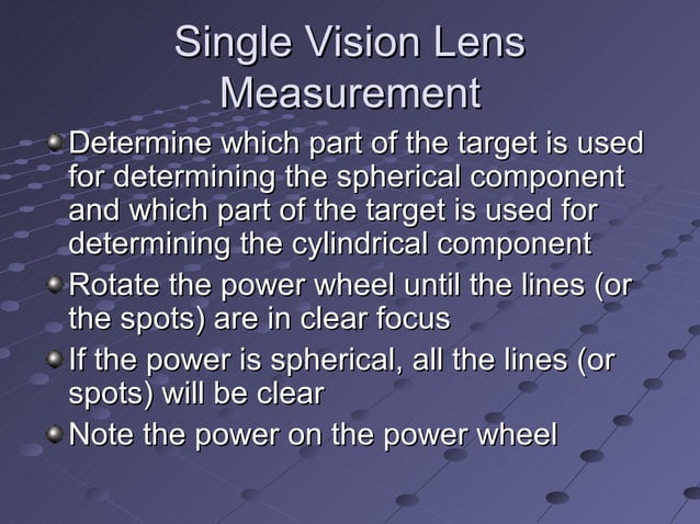 Lens power measurement | PPT | Photography | Arts and Crafts