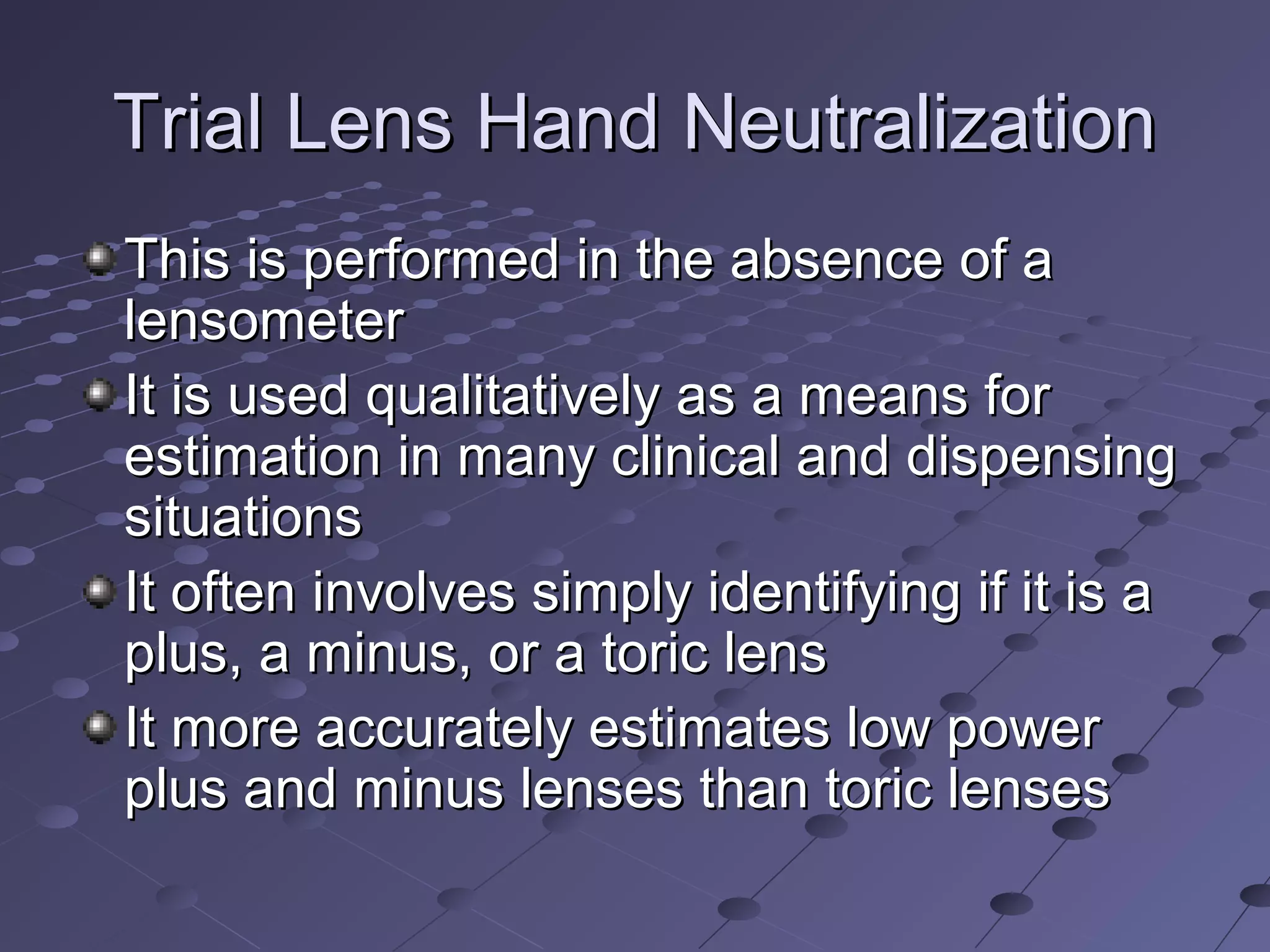 Lens power measurement | PPT