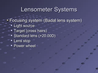 Lens power measurement | PPT