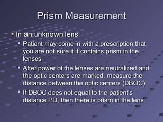 Lens power measurement | PPT