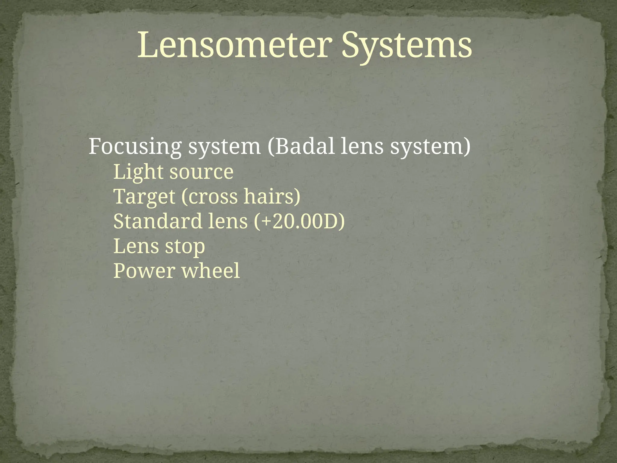 Lens power specification and measurements.pptx