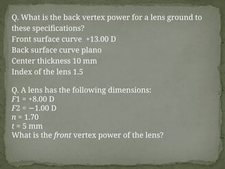 Lens power specification and measurements.pptx