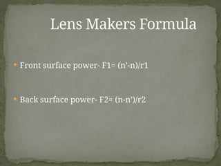 Lens power specification and measurements.pptx