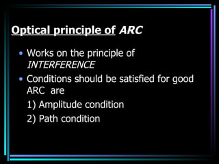 Ophthalmic lens reflections & ARC | PPT