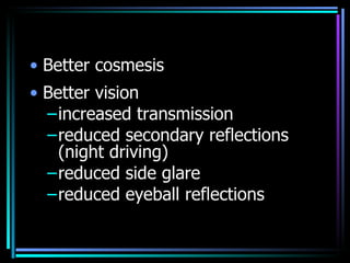 Ophthalmic lens reflections & ARC | PPT