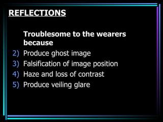 Ophthalmic lens reflections & ARC | PPT