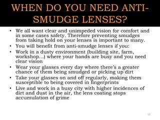 Lens surface coating | PPTX