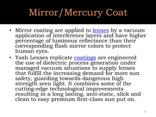 Lens surface coating | PPTX