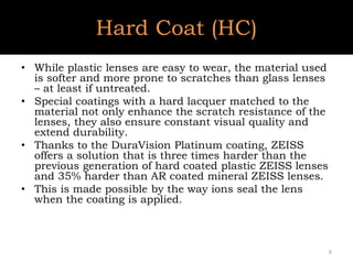 Lens surface coating | PPTX