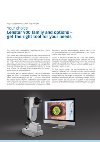 Lenstar 900 'Improving Outcomes' Brochure | PDF