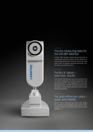 Lenstar 900 'Improving Outcomes' Brochure | PDF