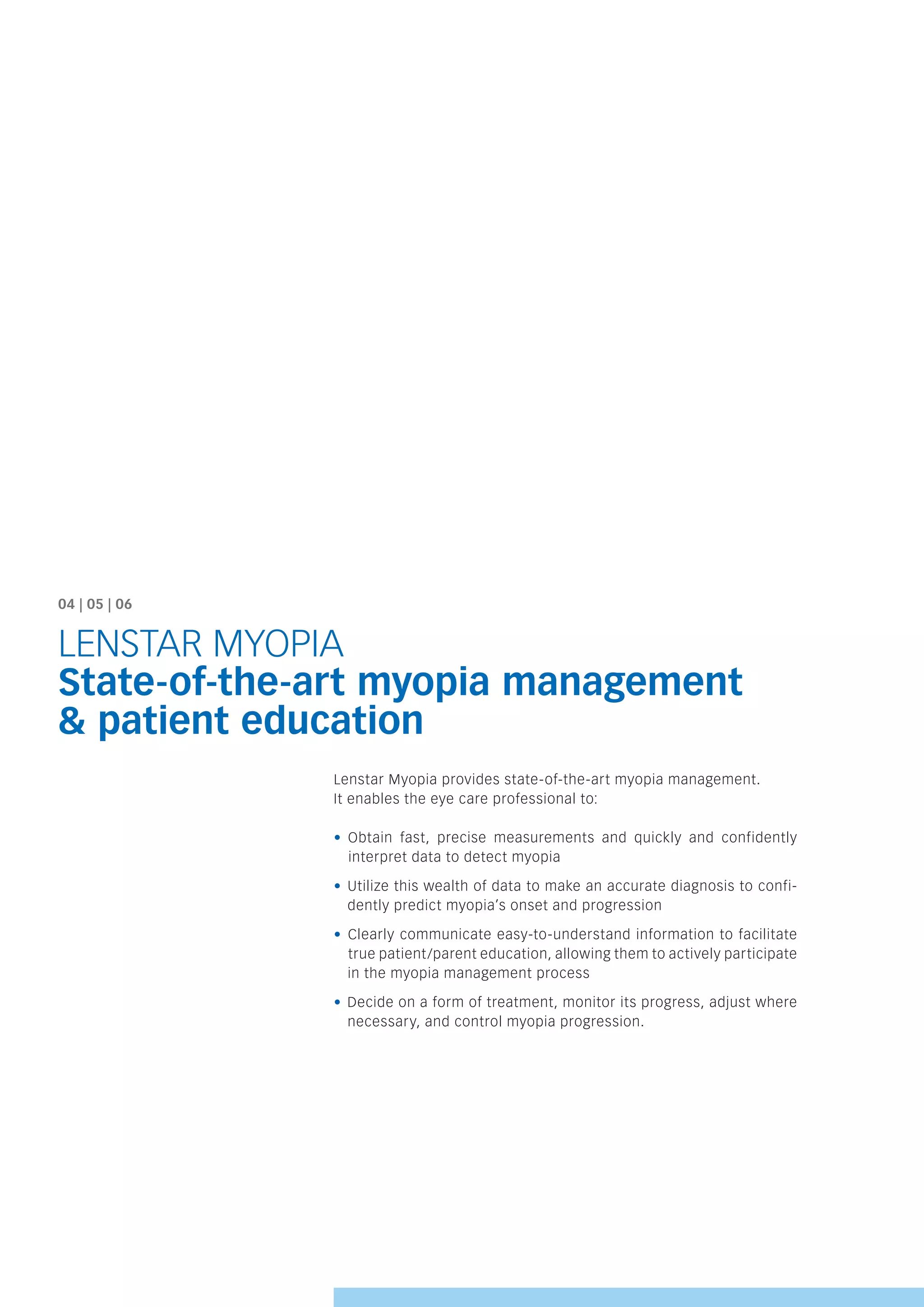 Lenstar Myopia brochure | PDF