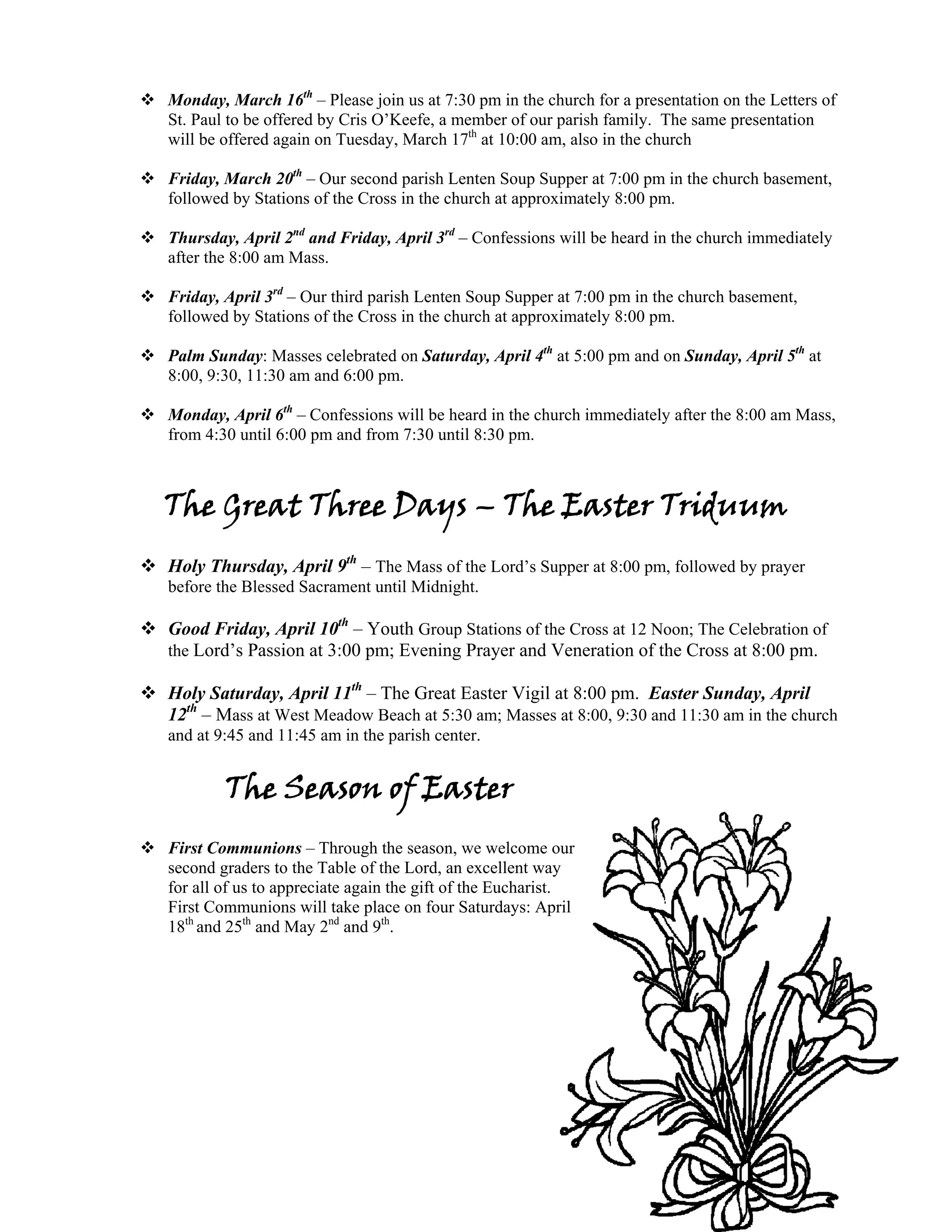 Lent Easter 2009 | PDF