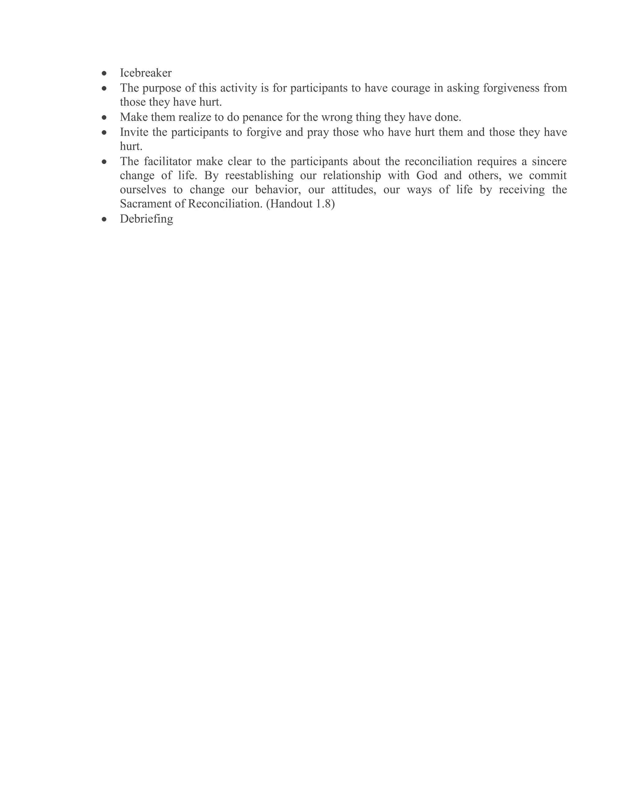 Lenten recollection module | DOCX