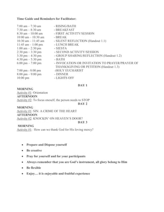 Lenten recollection module | DOCX