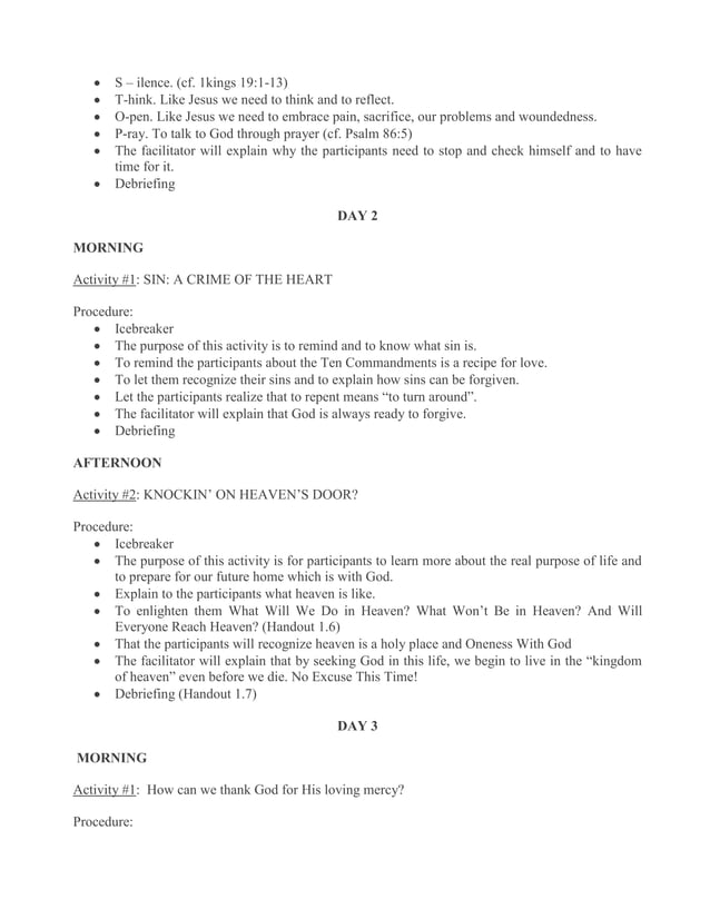 Lenten recollection module | DOCX | Spirituality | Religion & Spirituality