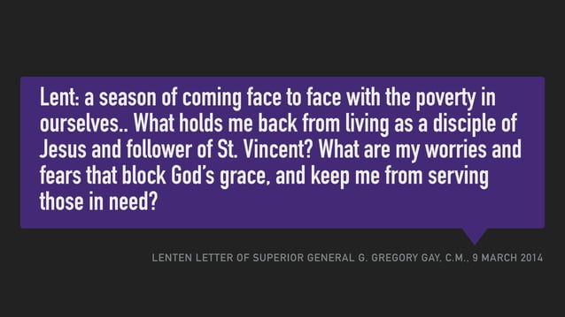 Lenten Quotes for Vincentians | PPT