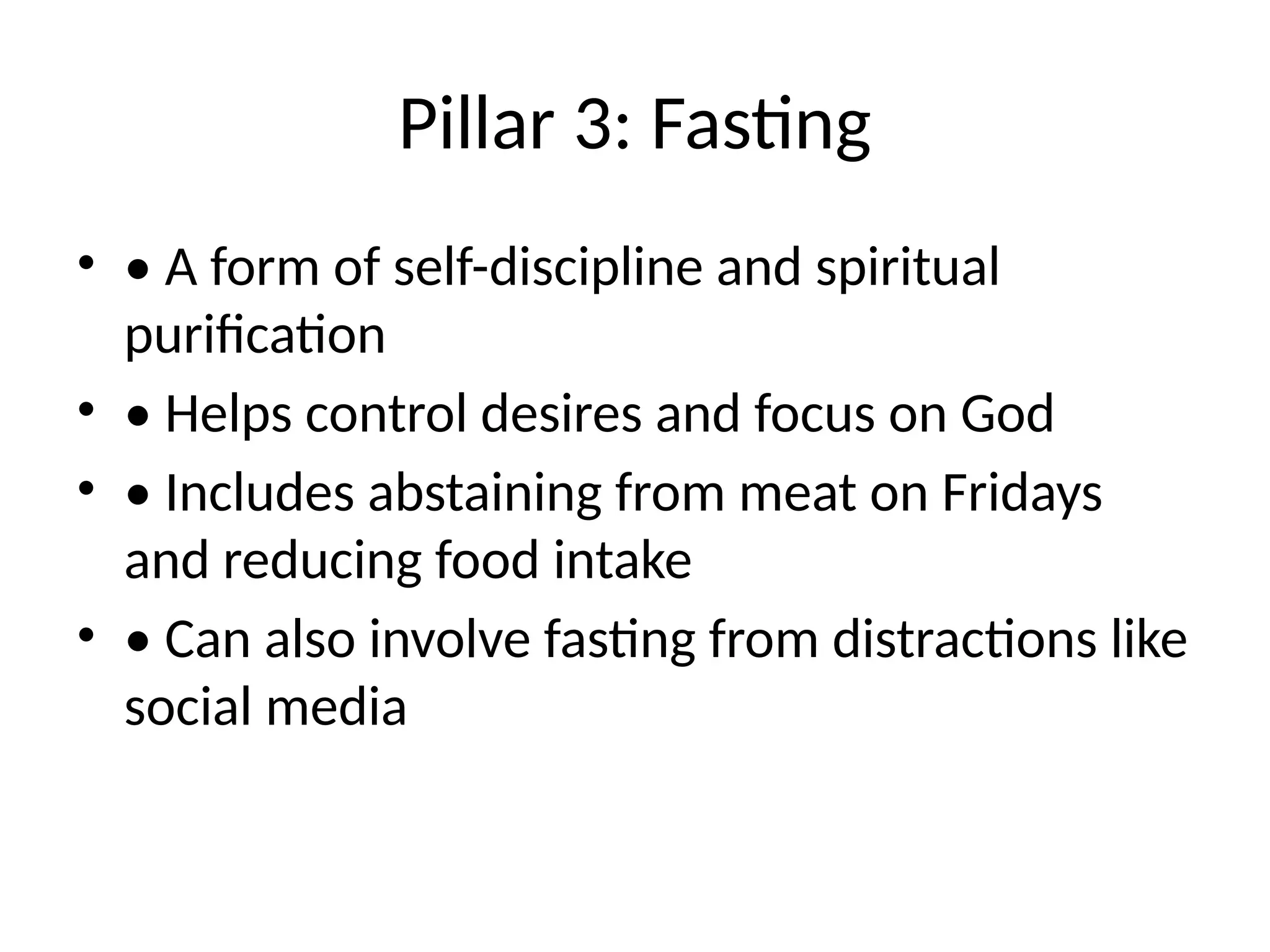 Lenten_Three_Pillars.pptx Recollection for Lay | PPT