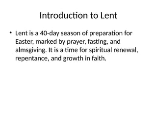 Lenten_Three_Pillars.pptx Recollection for Lay | PPTX