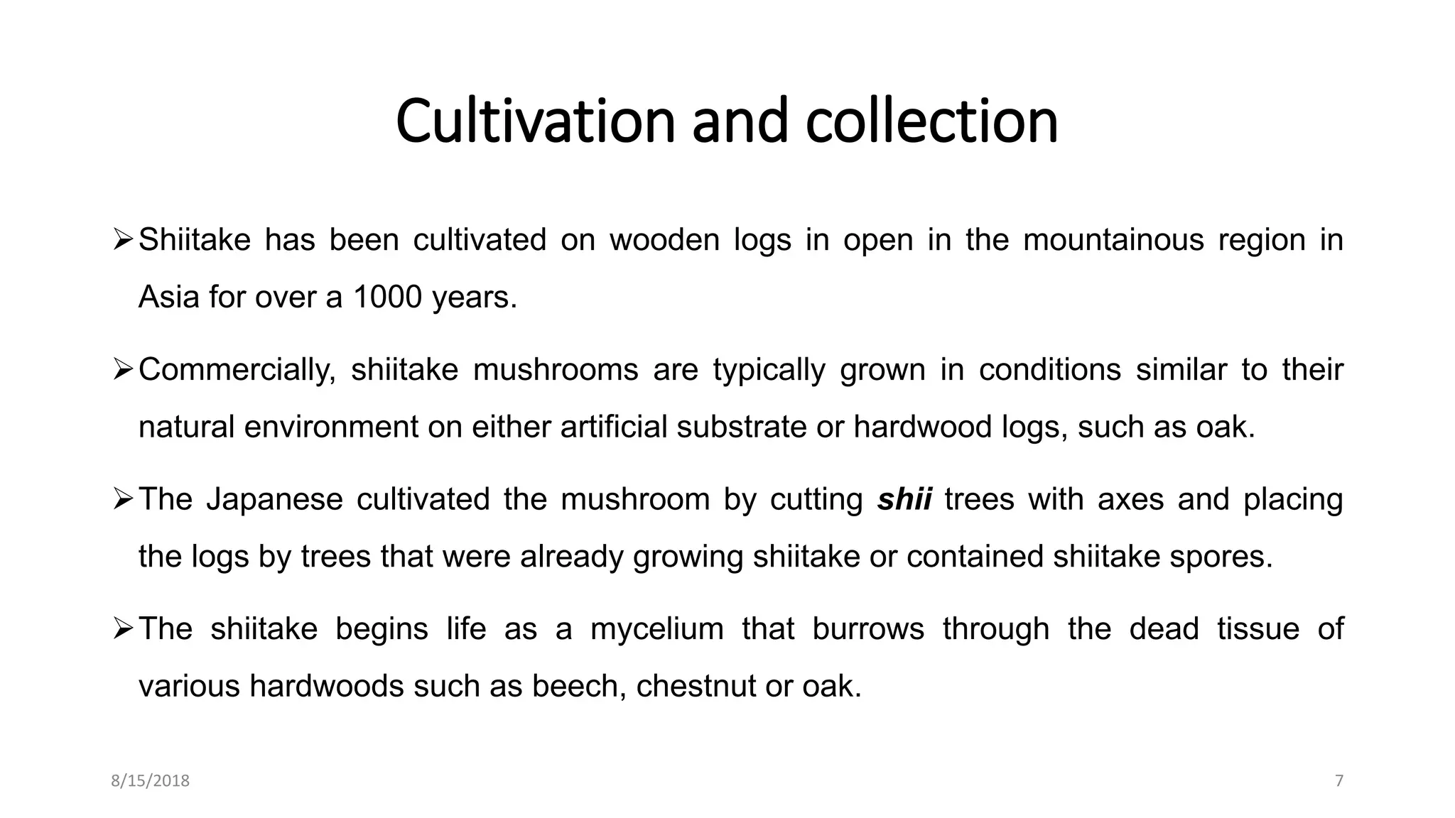 Lentinula edodes (shiitake) copy | PPTX