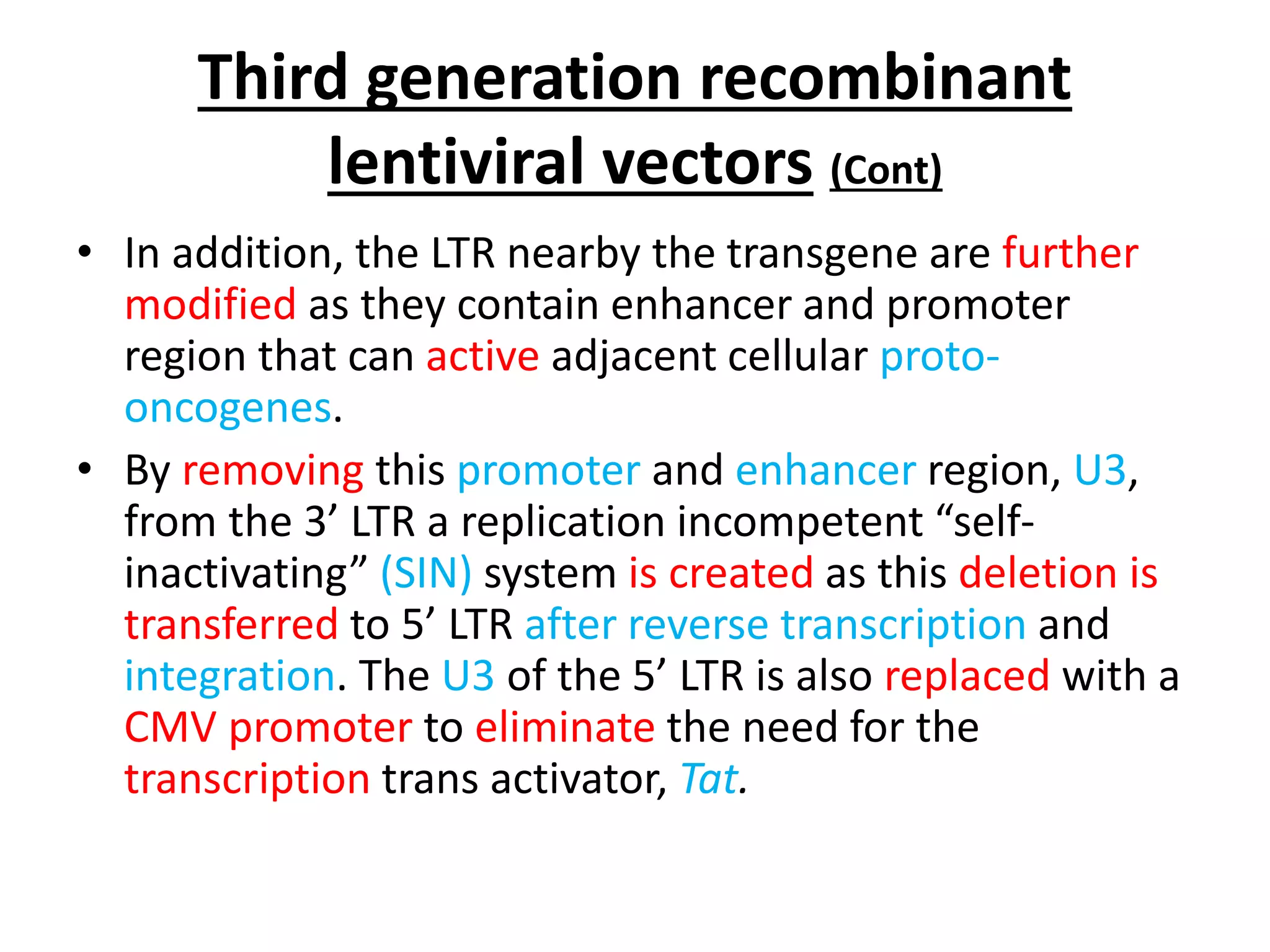 Lentiviruses as a gene transferring agent | PPTX