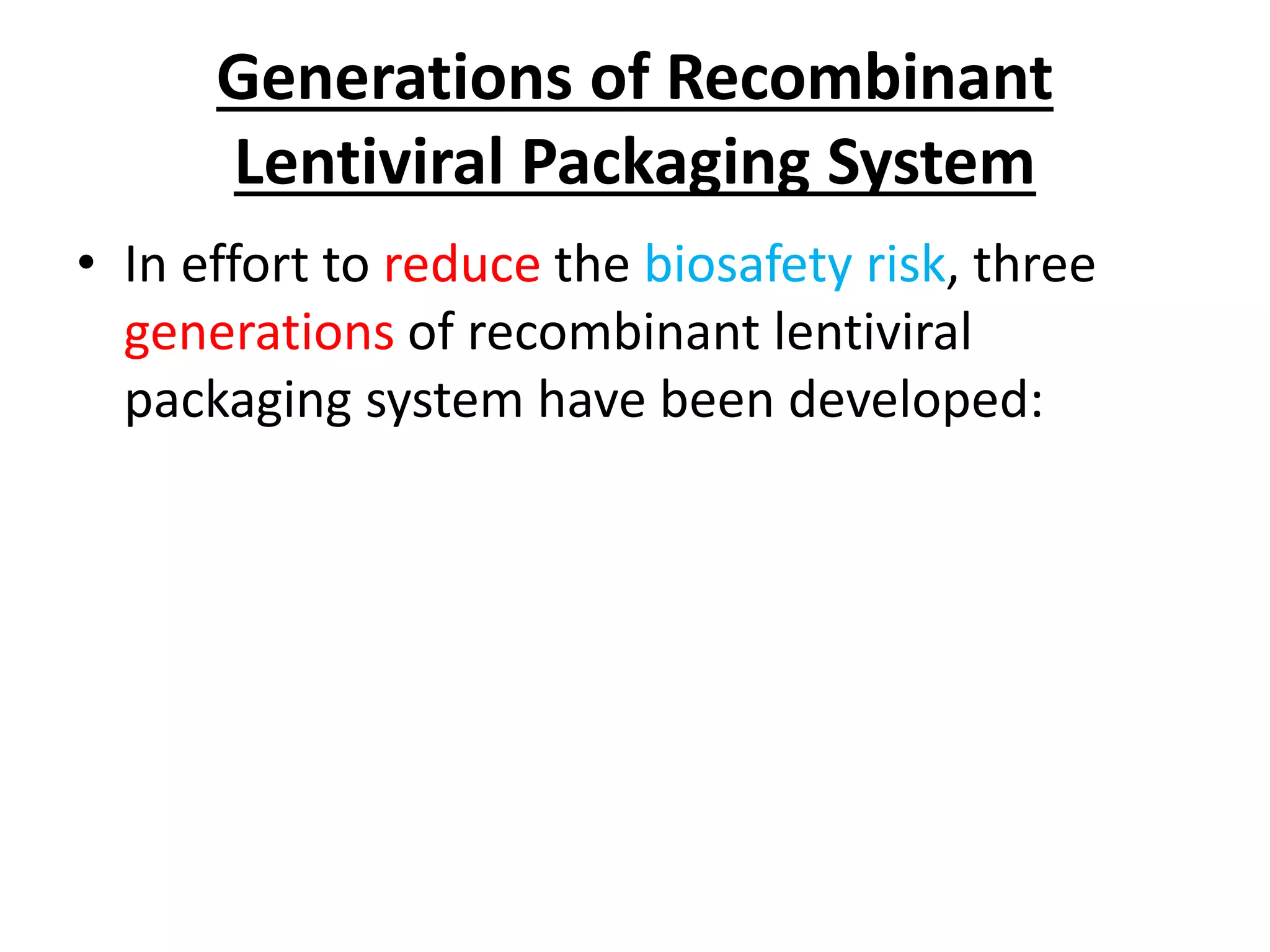 Lentiviruses as a gene transferring agent | PPTX