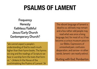 Lent Series 2018 Learning to Lament | PDF